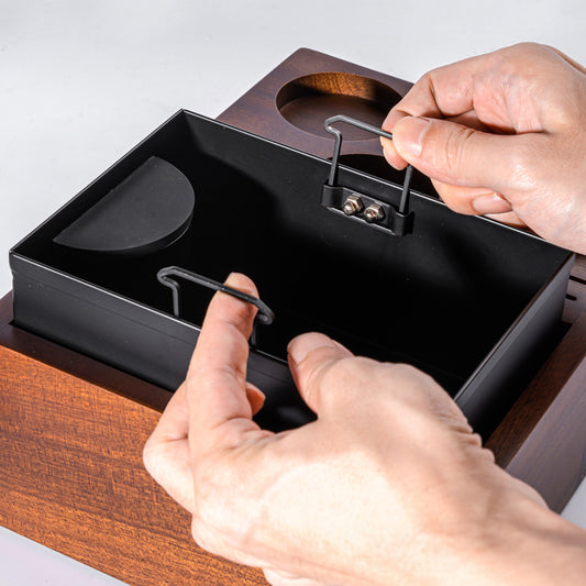 Espresso Accessories Organizer Box and Knock Box