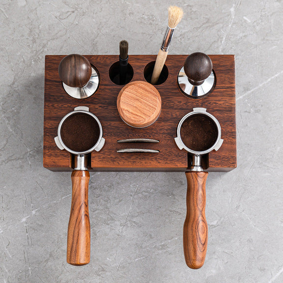 Walnut Coffee Organizer Box For Barista – Lastaforest