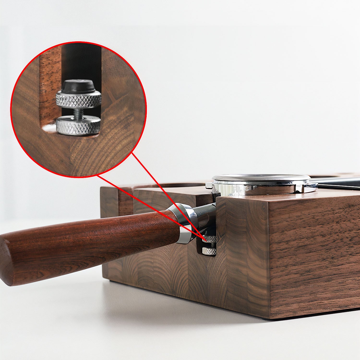 Barista Coffee Tamping Station with Knock Box