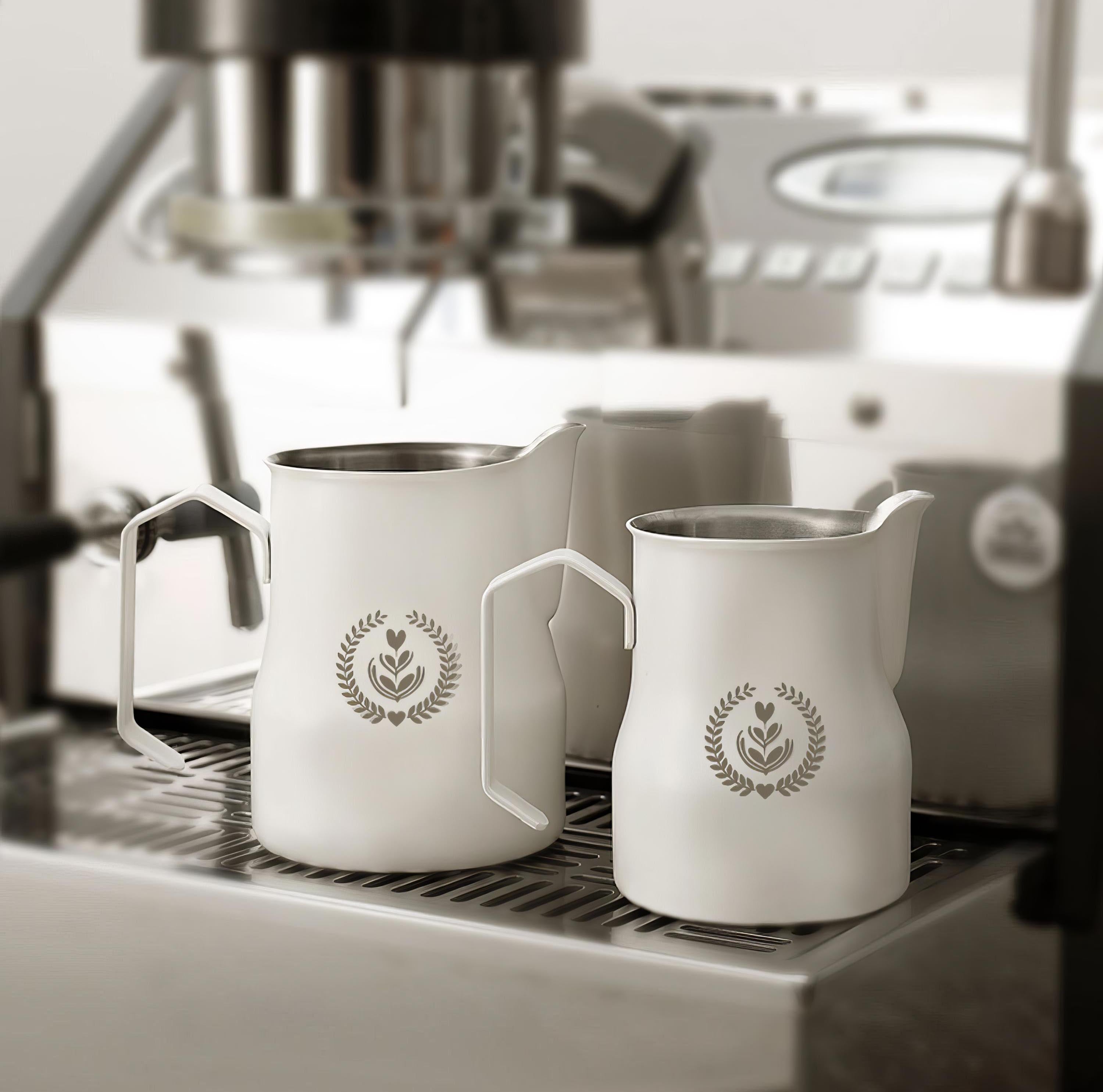 Non-Stick Milk Jug Pull Flower Cup Perfect for Cappuccino Coffee Latte