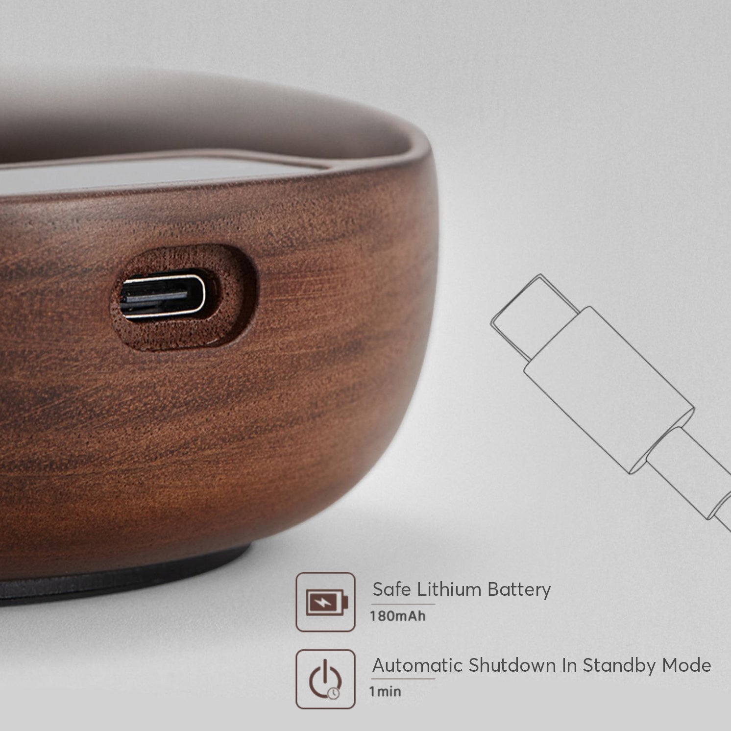 Electronic Walnut Coffee Scale With Leaf Shade - MUVNA