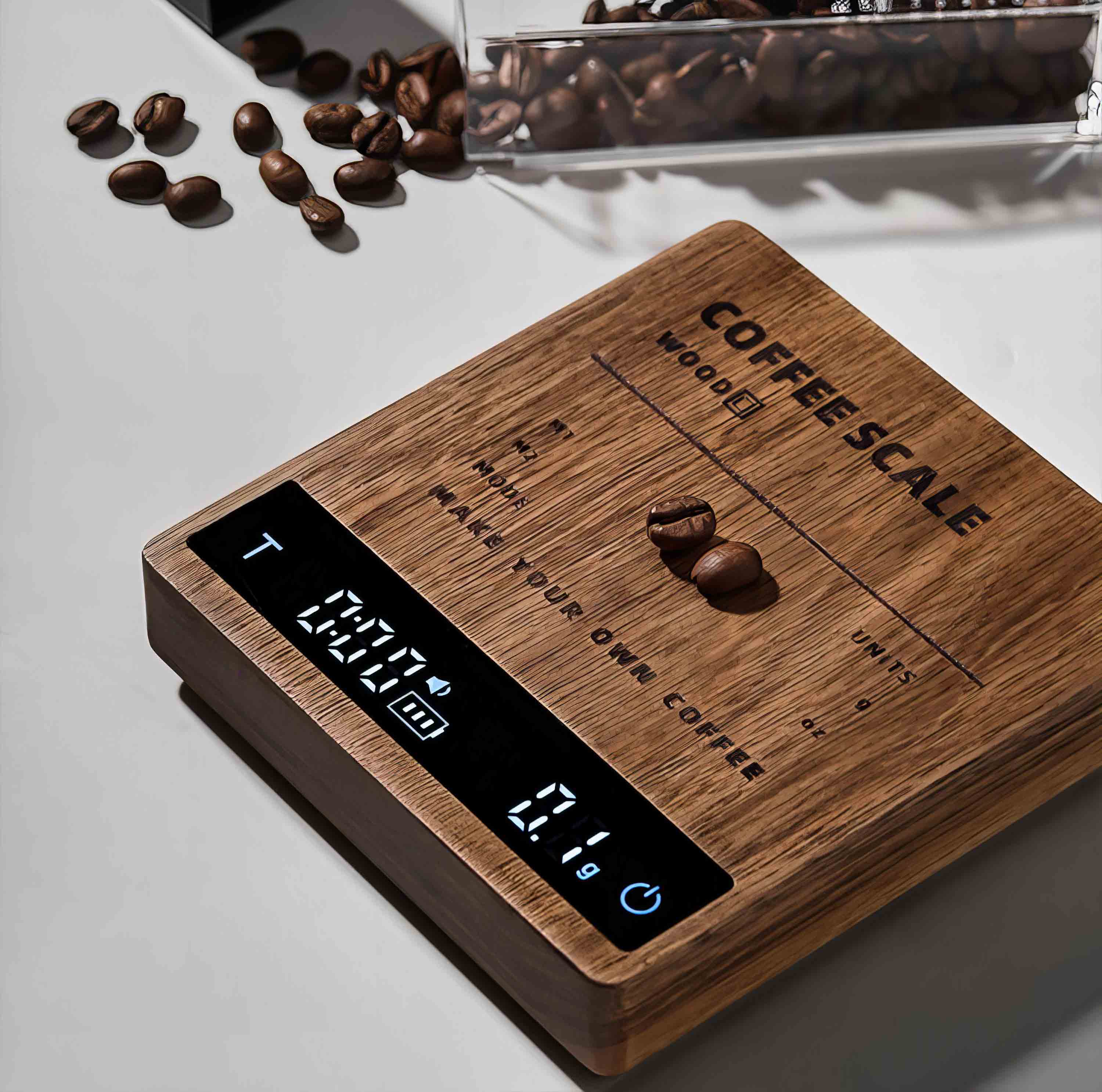 High Precision Wooden Coffee Scale with Touch Sensor – Lastaforest