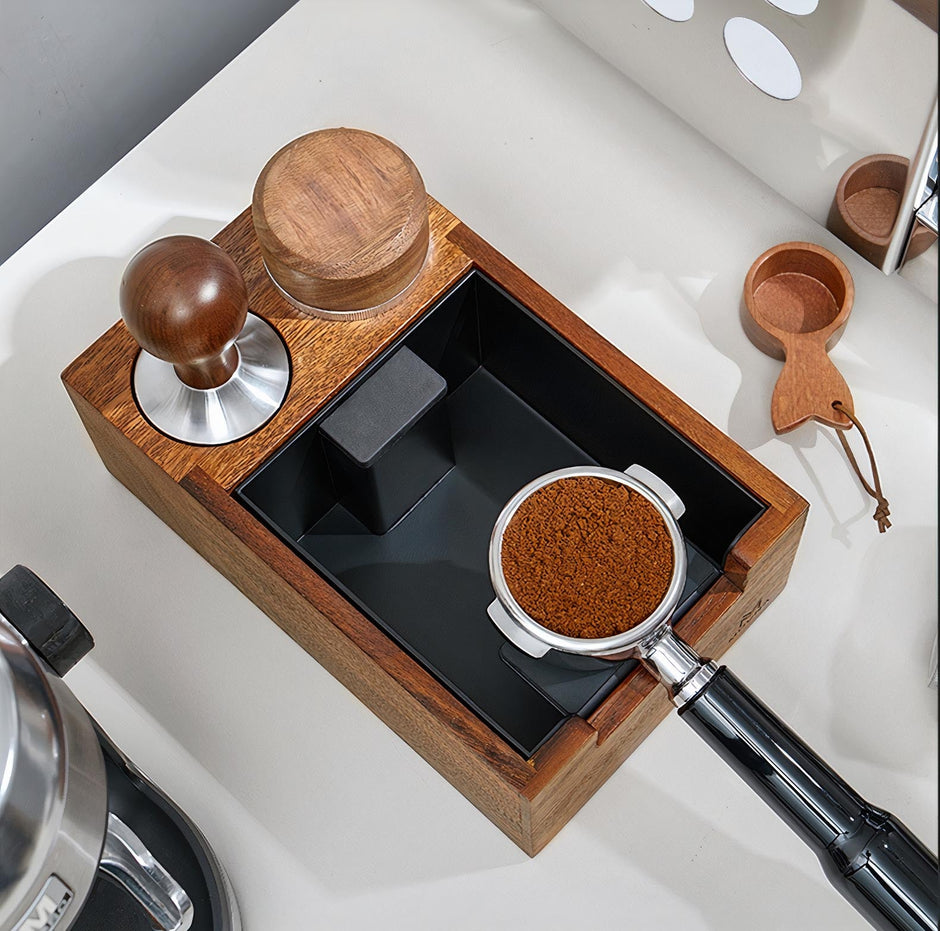 Portable Tamping Station With Knock Box For Espresso