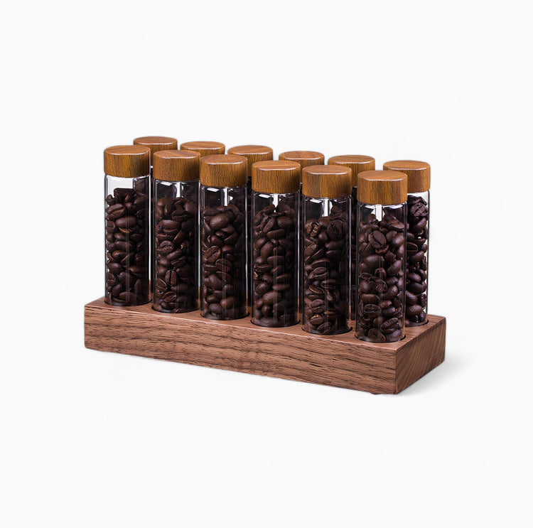 Coffee Beans Storage Container Tube Glass Display Rack – Lastaforest